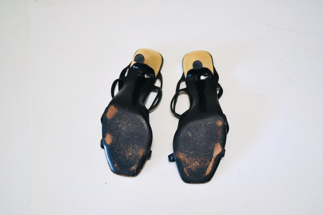 Versace 90s Vintage Gianni Versace Black High Heels 35 5 Medusa Black ...